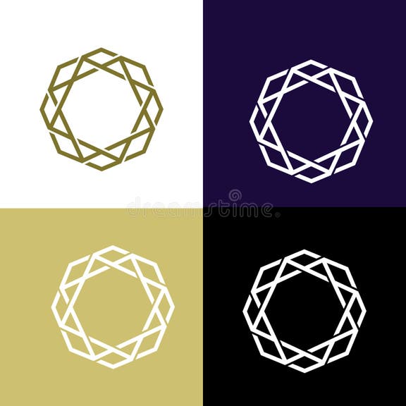 Logo of Polygon Shape. stock vector. Illustration of creation - 92279700