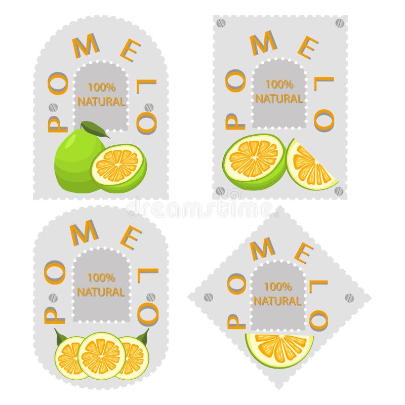 Logo pomelo stock vector. Illustration of portion, product - 90385926