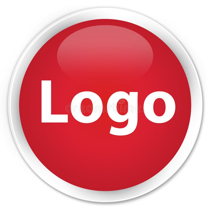 Logo Premium Red Round Button Stock Illustration - Illustration of ...