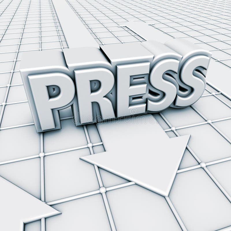 Logo press and arrows stock illustration. Illustration of press - 13581935