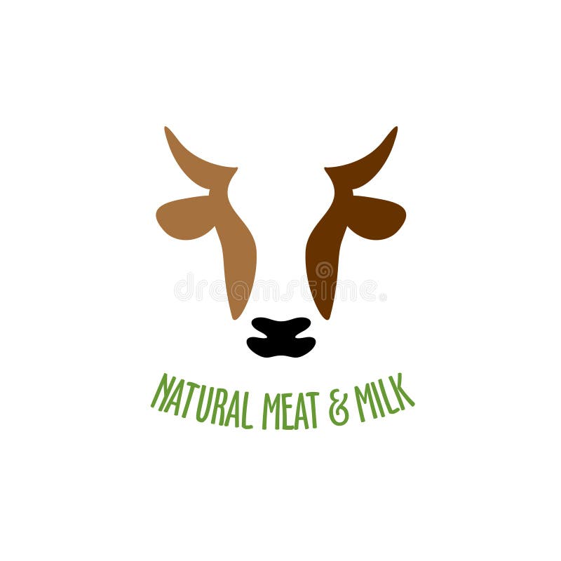 Logo principal de vache illustration de vecteur. Illustration du vache ...