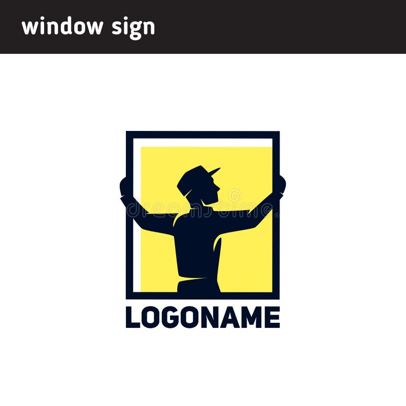 Logo Production or Installation of Windows Stock Vector - Illustration ...