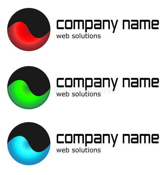 Logo Project Three Colour Variant Stock Vector - Illustration of icon ...