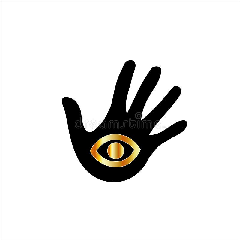 Logo for Psychic or Mind Reader- Hand with Third Eye Stock Vector ...