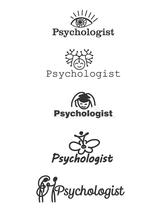 Logo Psychologist, Psychotherapist, Psychotherapy with Head Profile ...
