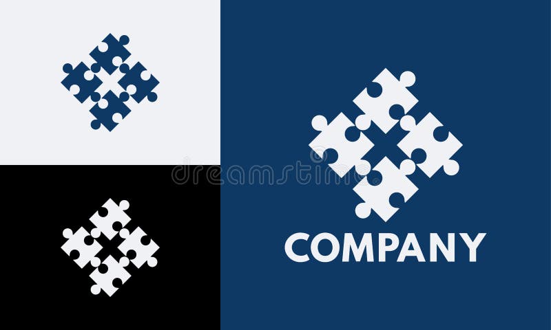Logo puzzle stock vector. Illustration of cartoon, corporate - 257997160