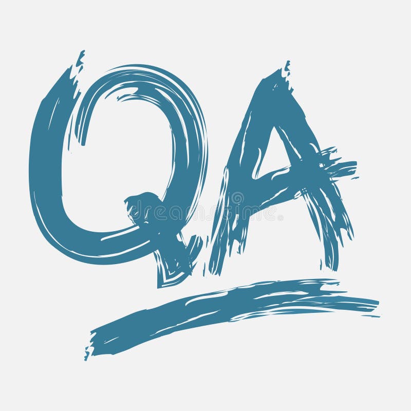 Logo Quality Assurance QA, Testing. Smears with a Brush Stock Vector ... Logo Quality Assurance QA, Testing. Smears with a Brush Stock Vector ...