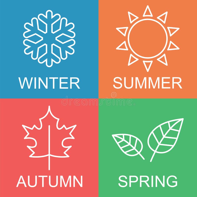 Logo quatre-saisons illustration stock. Illustration du été - 65234623