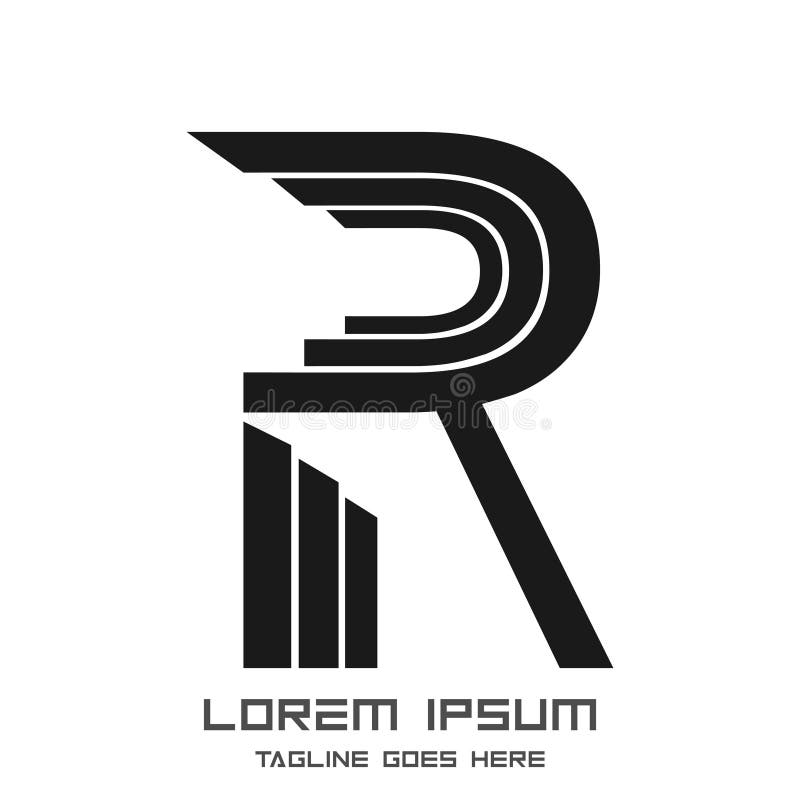 Logo R Business Letter Logo Design with Simple Style Stock Vector ...