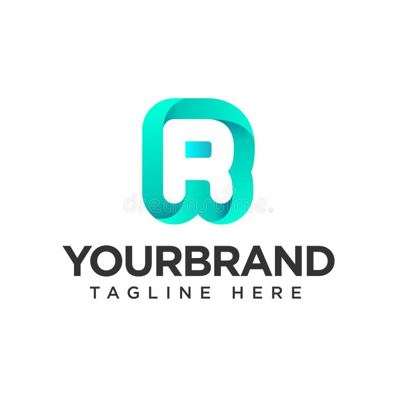 Logo R Letter Gradient. Isolated on White Background Stock Vector ...