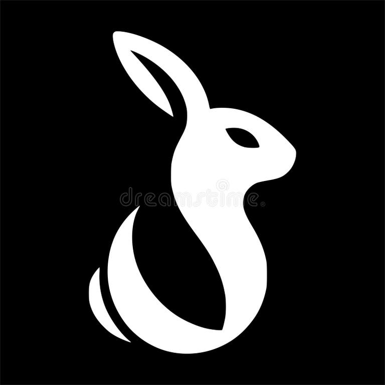 Black Rabbit Logo Modern Stock Illustrations – 2,285 Black Rabbit Logo ...