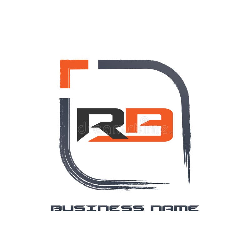 Logo RB Business Letter Logo Design with Simple Style Stock ...