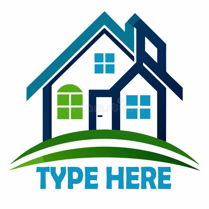 A Logo for a Real Estate Company Stock Illustration - Illustration of ...