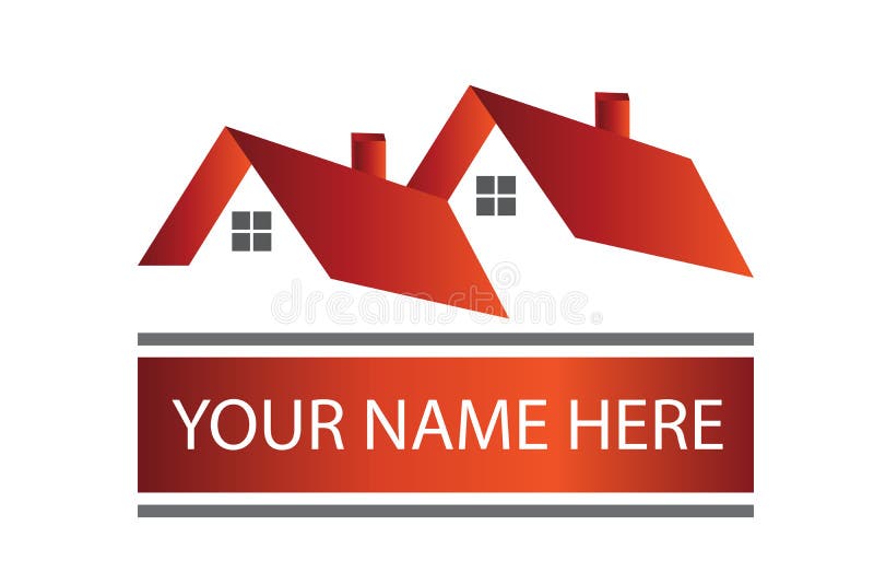 Logo Real Estate Red Houses Stock Vector - Illustration of graphic ...