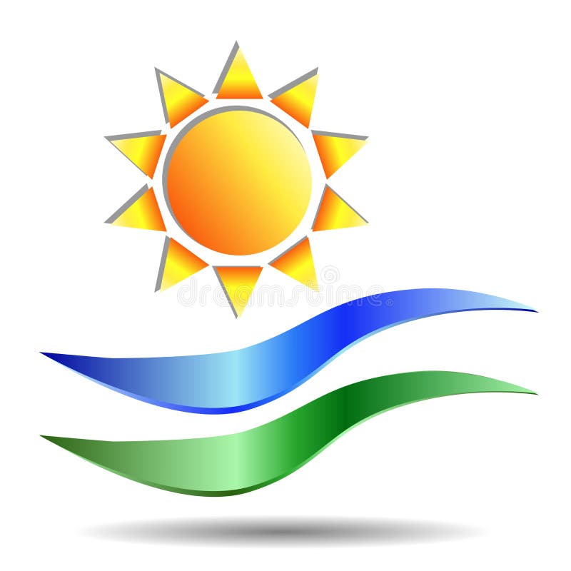 Sun and earth logo stock vector. Illustration of glow - 23777247