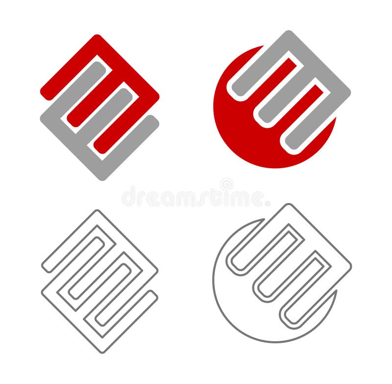 Logo Rectangle Vector Design Stock Vector - Illustration of company ...