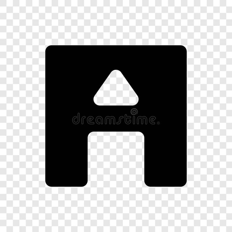 A Logo Rectangular Triangle Round Alphabet Stock Vector - Illustration ...