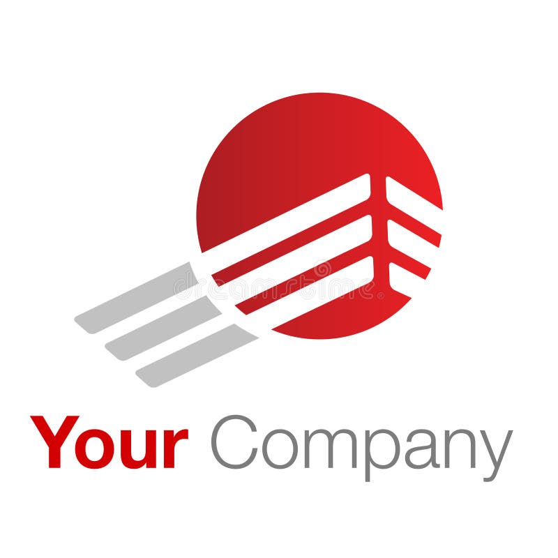 Logo Red Grey stock vector. Illustration of circle, shape - 17621902