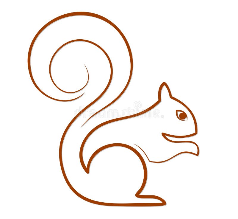 Logo red squirrels. stock vector. Illustration of fauna - 80257185