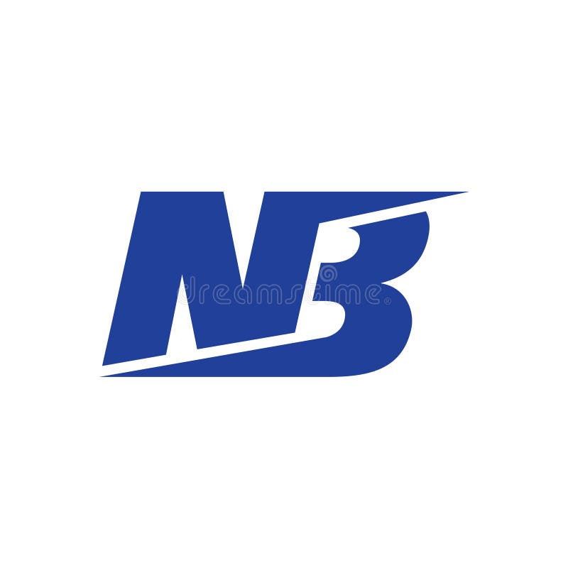 A Logo that Reflects Progress and Strength NB, BN Logo Blue Color Stock ...