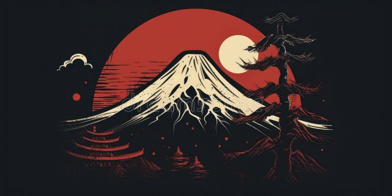 Logo or Representative Illustration of Japan. Generative AI. Stock ...