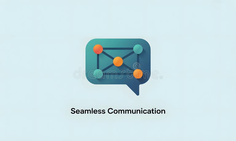 Seamless Communication Logo Stock Illustration - Illustration of chat ...