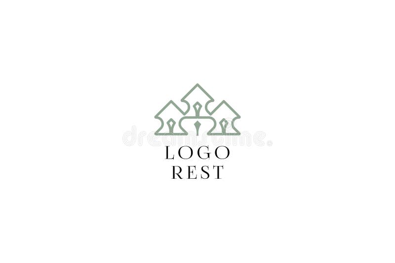 Logo rest or resort center stock vector. Illustration of logotype ...