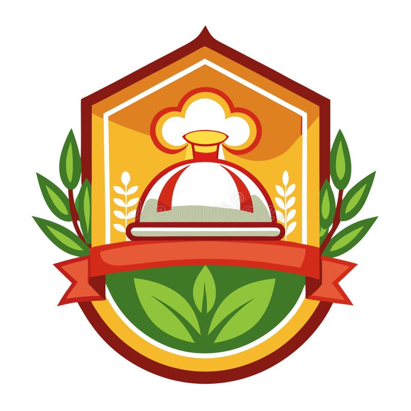 A Logo for a Restaurant with a Chef Hat and a Silver Tray Stock ...