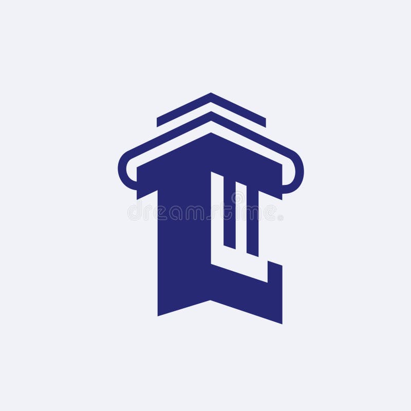 Logo of a Roman Column Pillar Representing Law Stock Vector ...