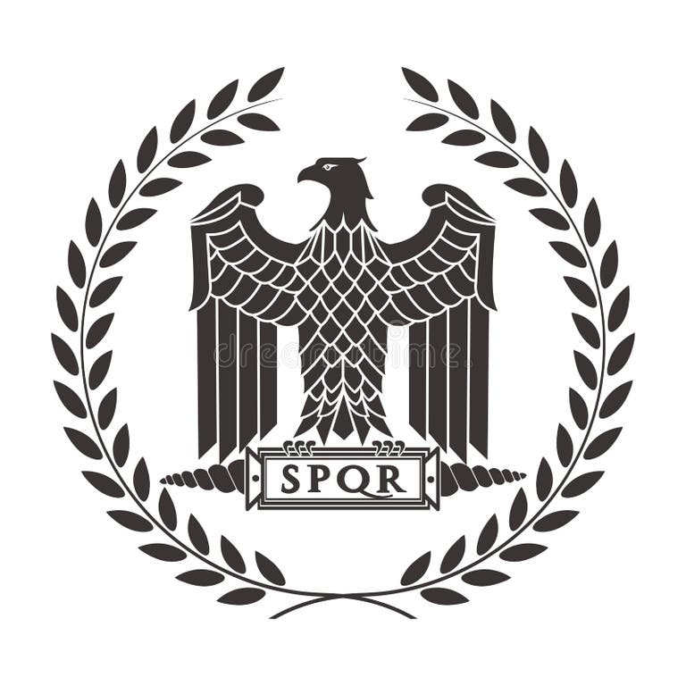 Logo of the Roman eagle. stock vector. Illustration of rome - 133986241