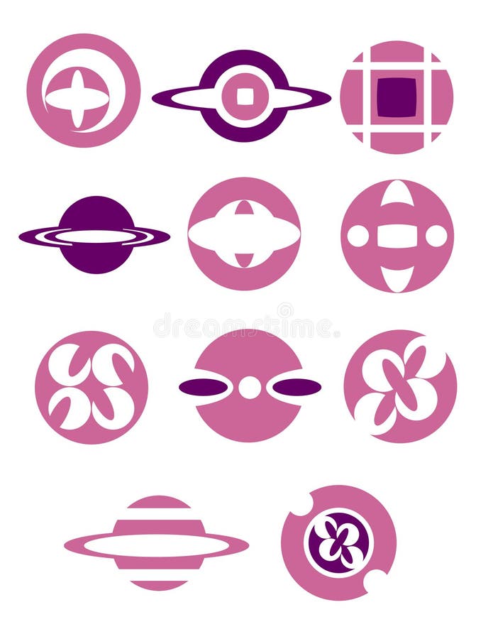 Logo rond rose illustration de vecteur. Illustration du élément - 10382109