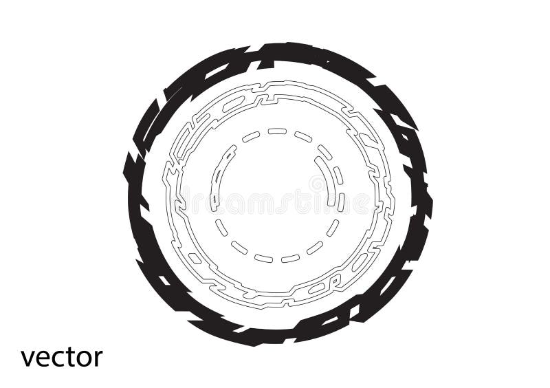 Logo Rond Sur Le Fond Blanc Illustration de Vecteur - Illustration du ...