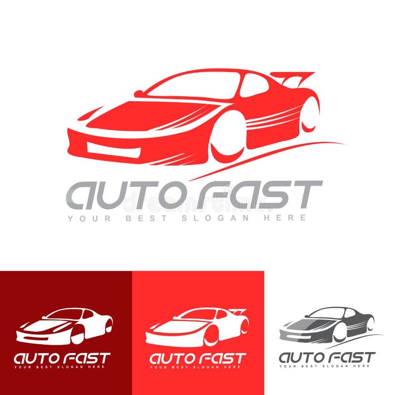 Logo Di Auto Sportiva Rossa Illustrazione Vettoriale - Illustrazione di ...