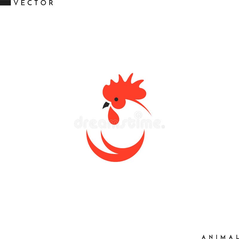 Logo Rouge. Oiseau Abstrait Illustration de Vecteur - Illustration du ...