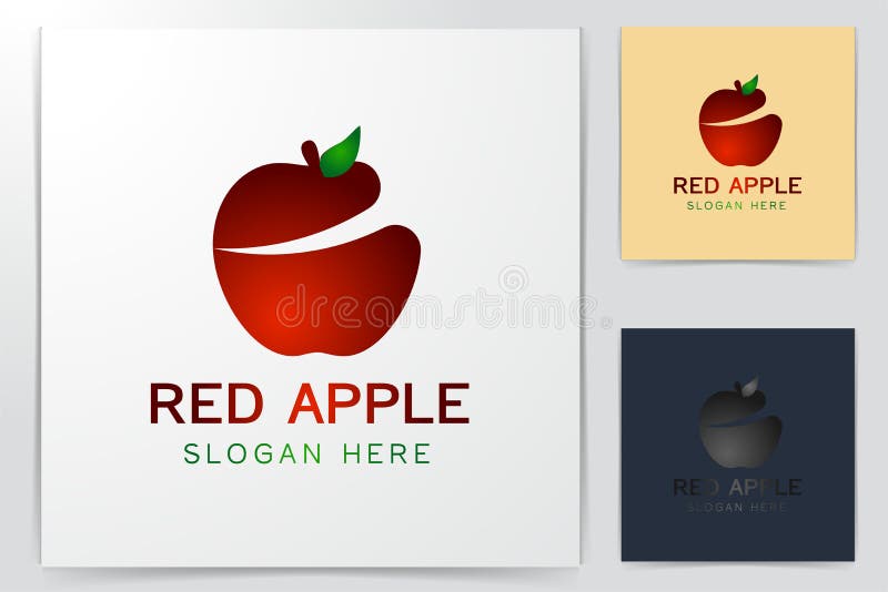 Logo Rouge Pomme Inspiration Design Illustration de Vecteur ...