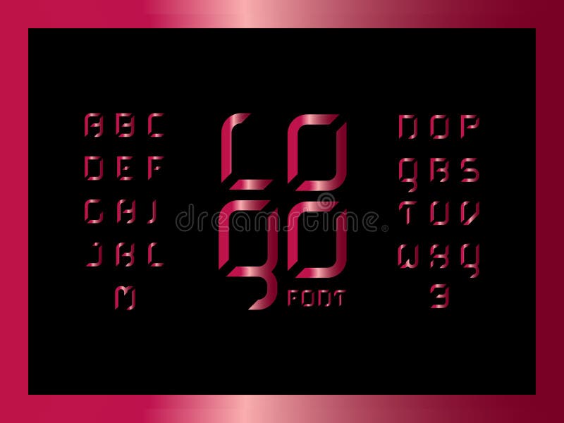 Logo Ruby Alphabet. Vector Letters Stock Vector - Illustration of serif ...