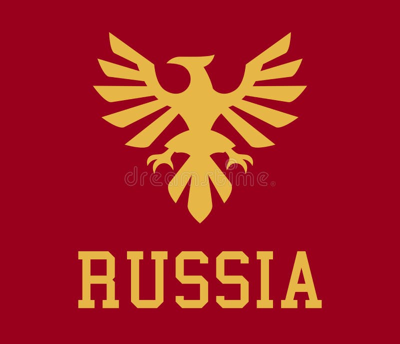 Logo Russia, the Proud Eagle, Heraldry. Vector Illustration, a Flat ...