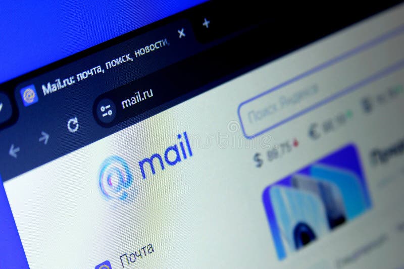 Mail.ru app editorial stock photo. Image of page, smartphone - 300954523