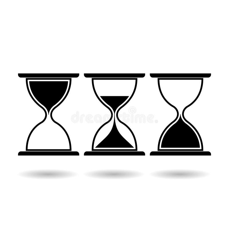 Logo Sablier De Sable Avec Ombre Illustration de Vecteur - Illustration ...