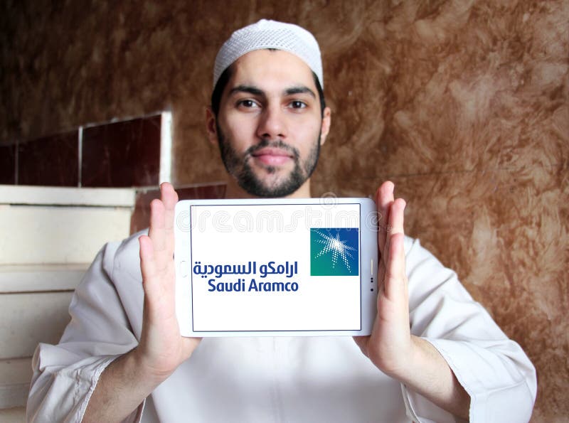 Logo saudita del aramco fotografia editoriale. Immagine di marchio ...
