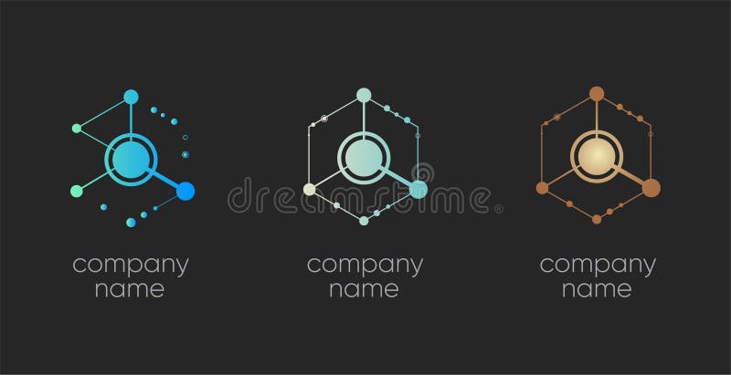 Logo Science, Chemistry And Physics. Polygonal Logos. Stock Vector ...