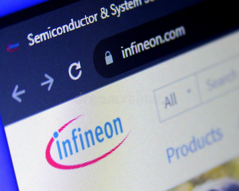 Infineon Technologies logo editorial image. Image of logo - 298930580