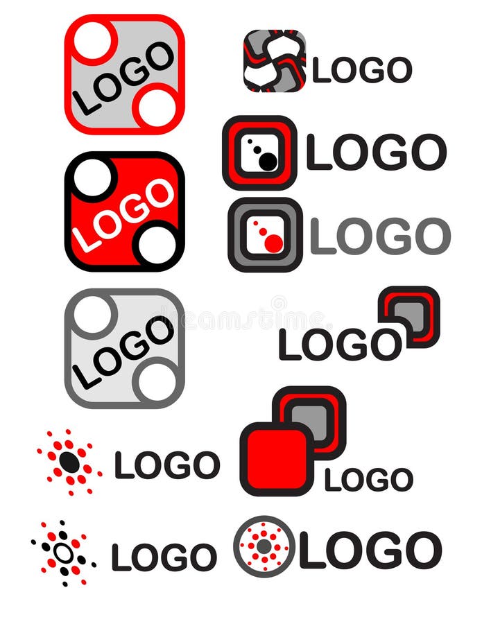 Logo set 1 stock vector. Illustration of brand, card, design - 7087736