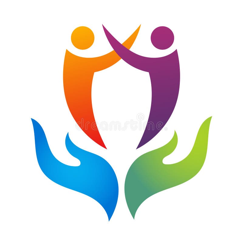 Helping Hands Care Hands Logo. Stock Vector - Illustration of circle ...
