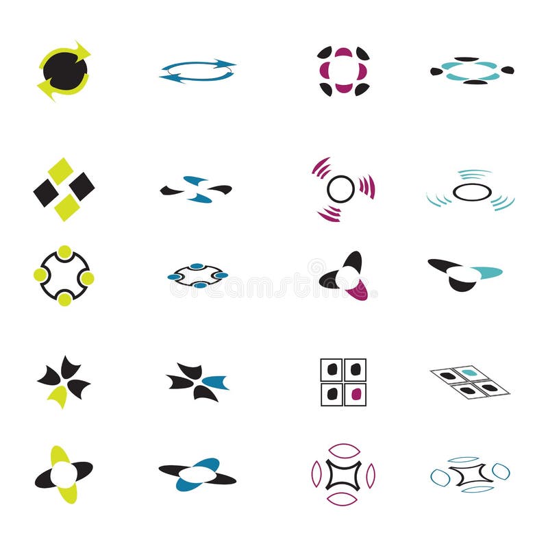 Set logo stock vector. Illustration of pink, design, logotype - 7981640