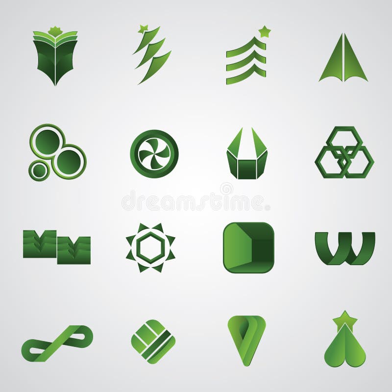 Logo set stock vector. Illustration of icon, internet - 40352426