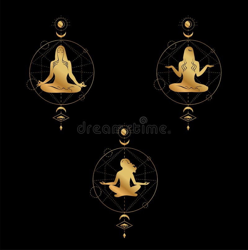 The logo set gold stock vector. Illustration of gold - 185484995