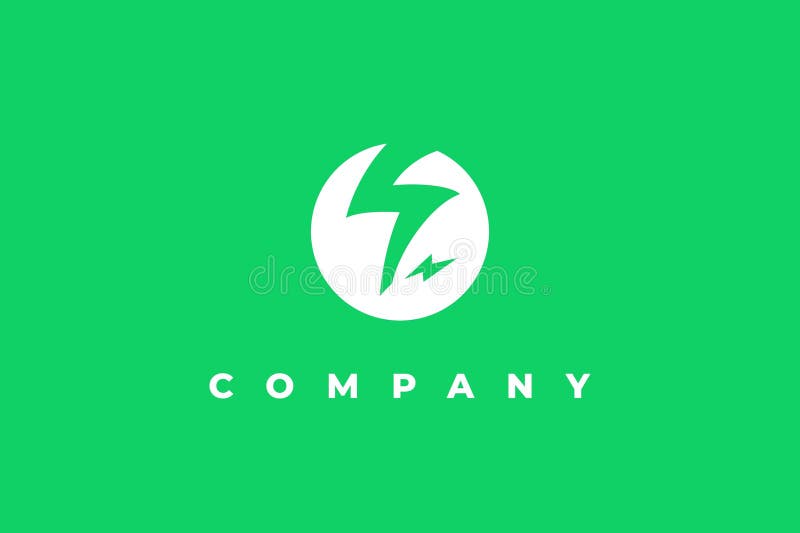 Logo Seven and Flash Lightning Icon Stock Illustration - Illustration ...