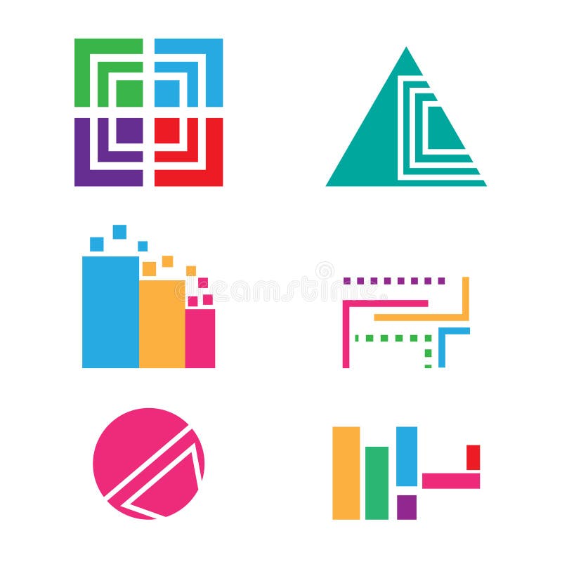 Logo shapes collection stock vector. Illustration of forms - 95445903