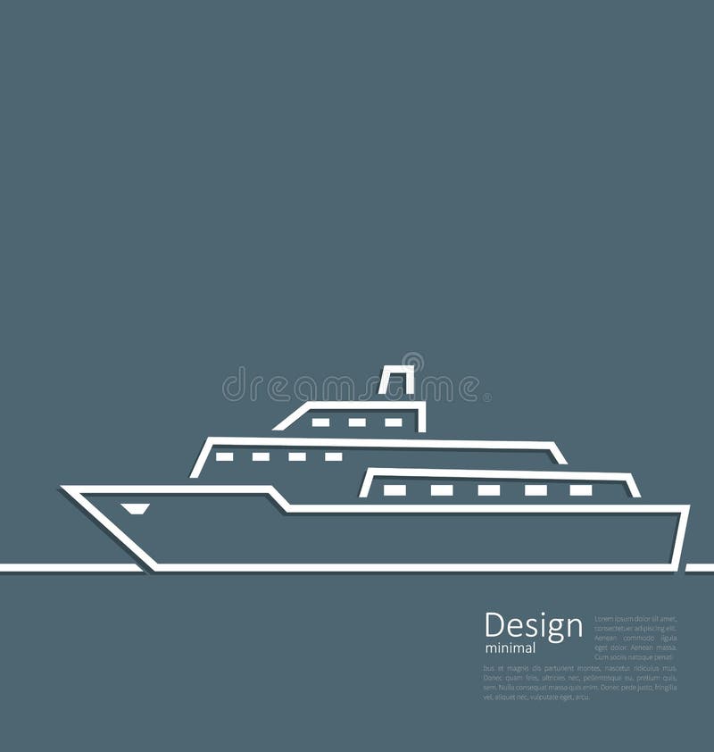 Ship Minimal Sign Vector Design Stock Vector - Illustration of ...